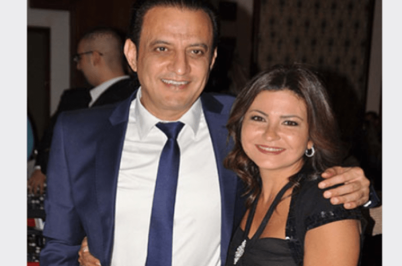 دينا رامز تحتفل بعيد ميلاد زوجها طارق علام